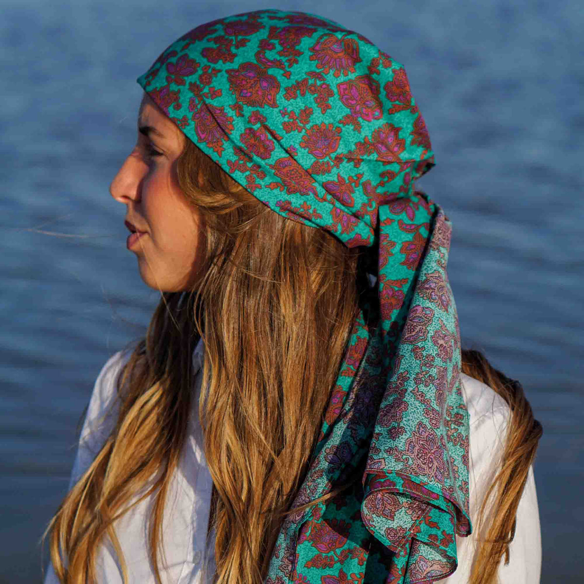 FOULARD MANADE PALAMPORE EMERAUDE – Indiennes de Nîmes